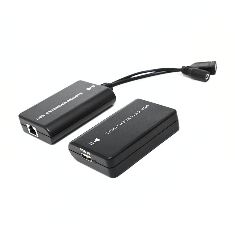 Extensor usb via utp 60mts c/fonte - centralcabos
